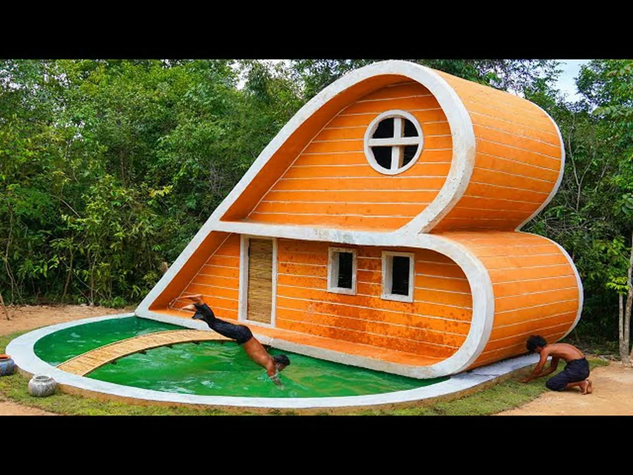 130 Days Building Loving House in Deep forest with Swimming Pool by ...