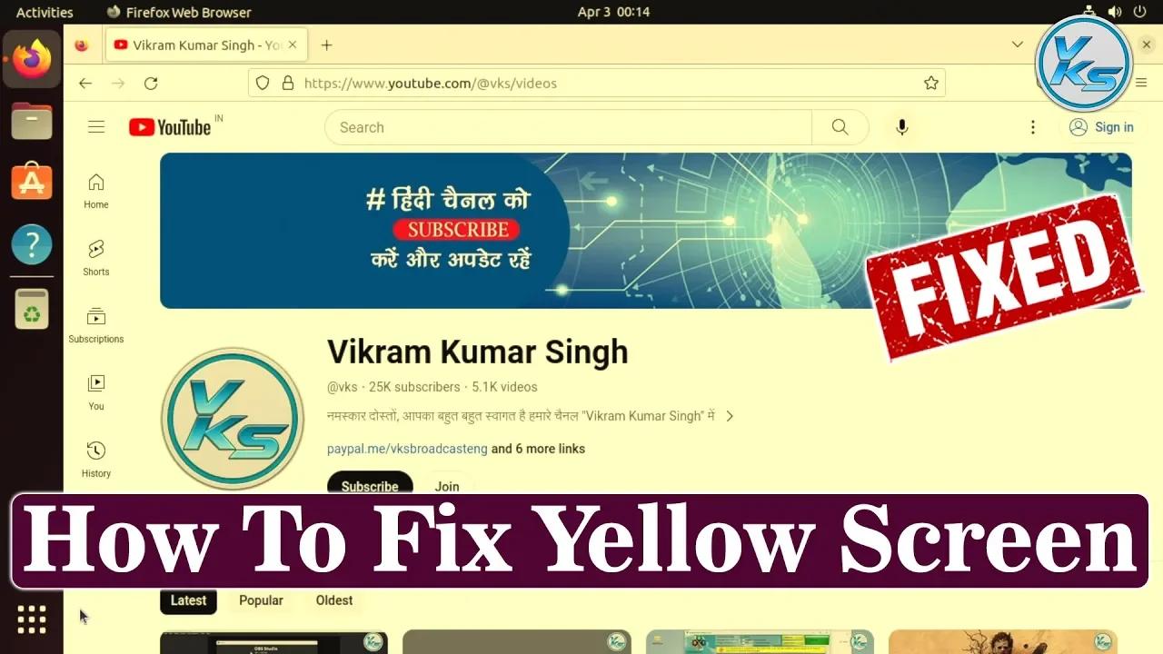 How To Fix Yellow Screen In Ubuntu