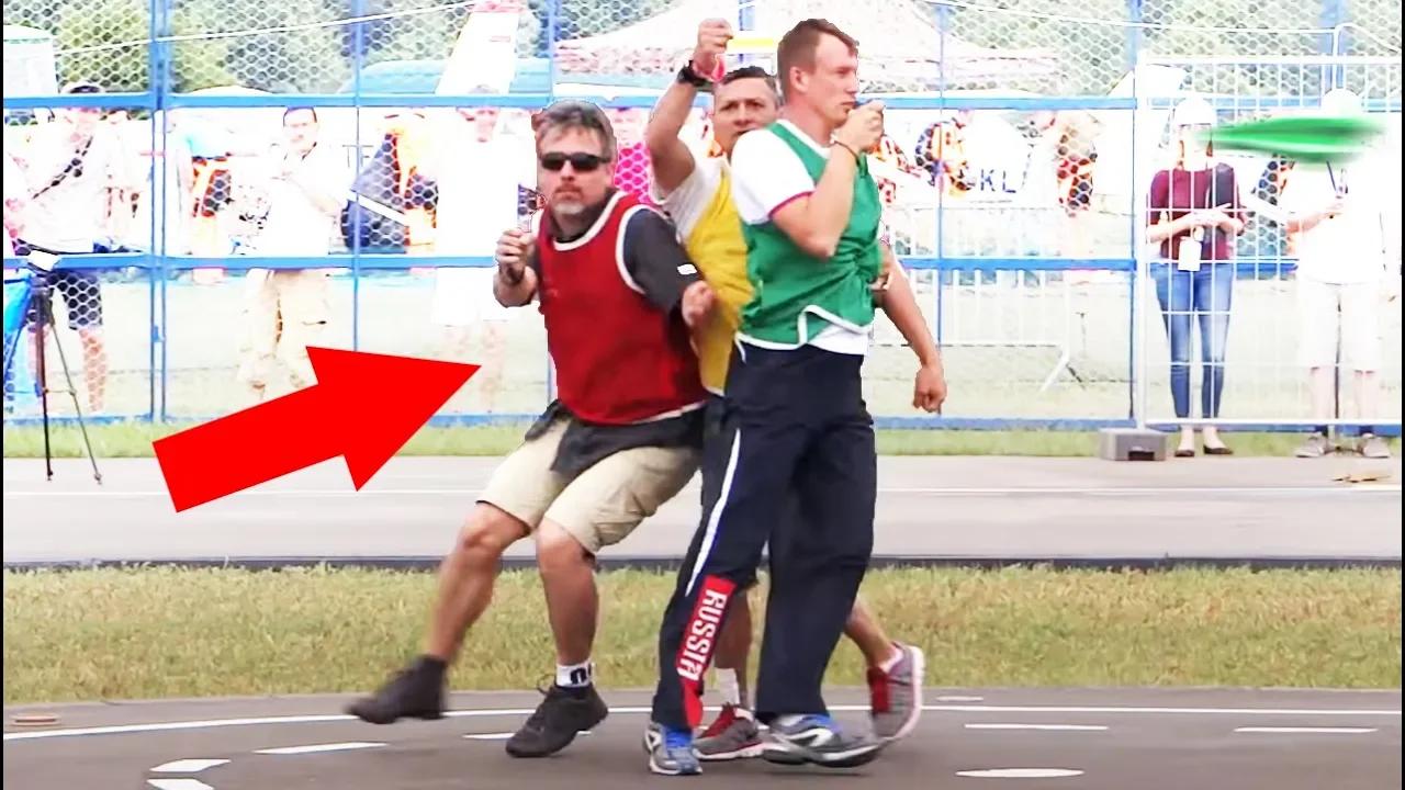 RC Airplanes Tethered to 3 Guys, Flying in Circles!?!
