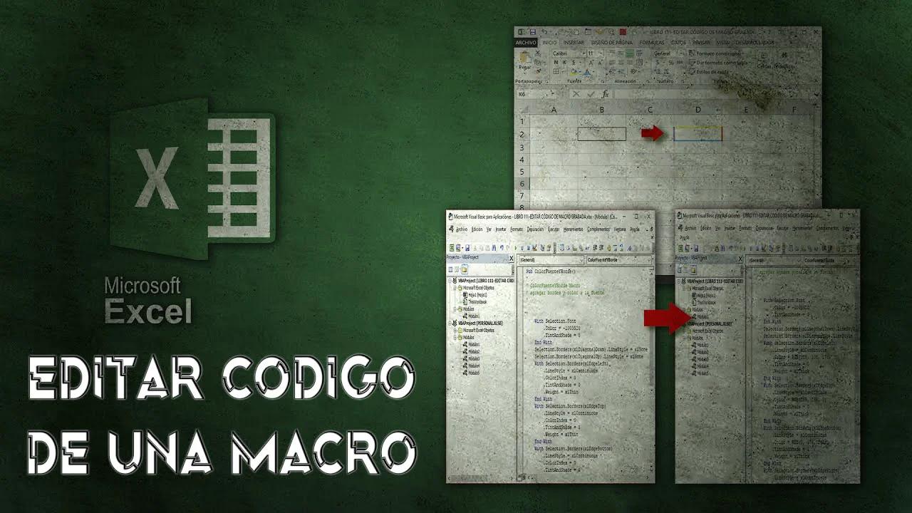 Editar el código de una macro grabada en Excel