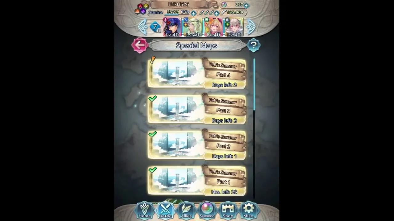 ErikH526 - Fire Emblem Heroes - Special Maps Feh's Summer Part 4 - 08-05-2021