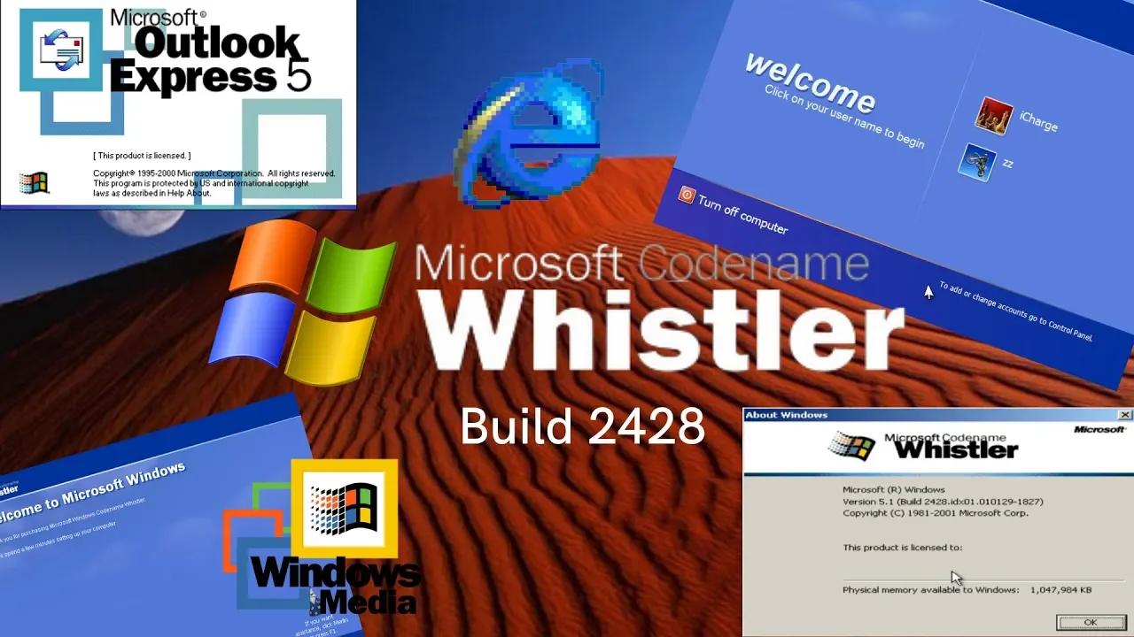 Windows Nostalgia Exploration 2 - Windows Whistler Build 2428!