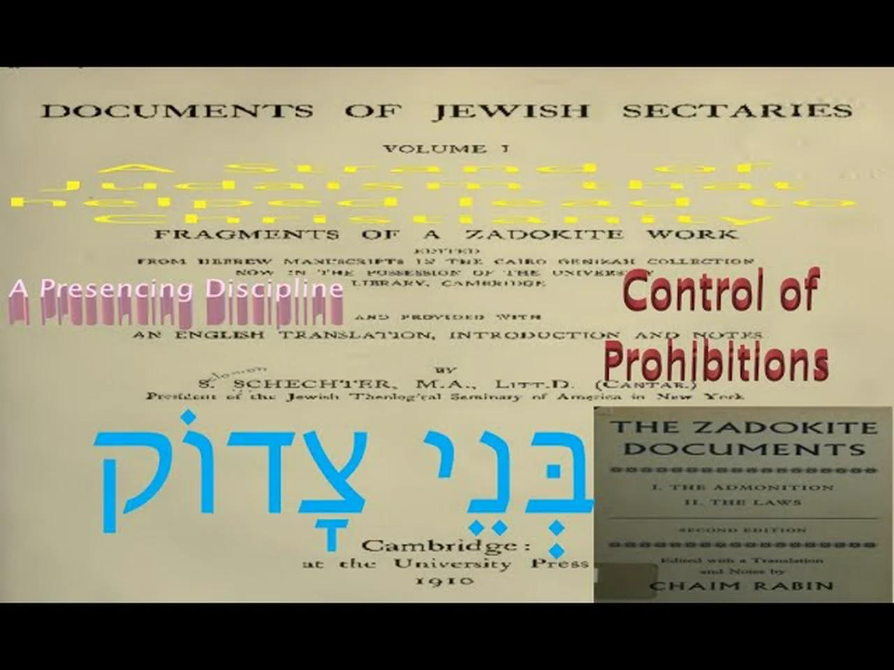 The Zadokite Documents by Chaim Rabin: A Admonition 3