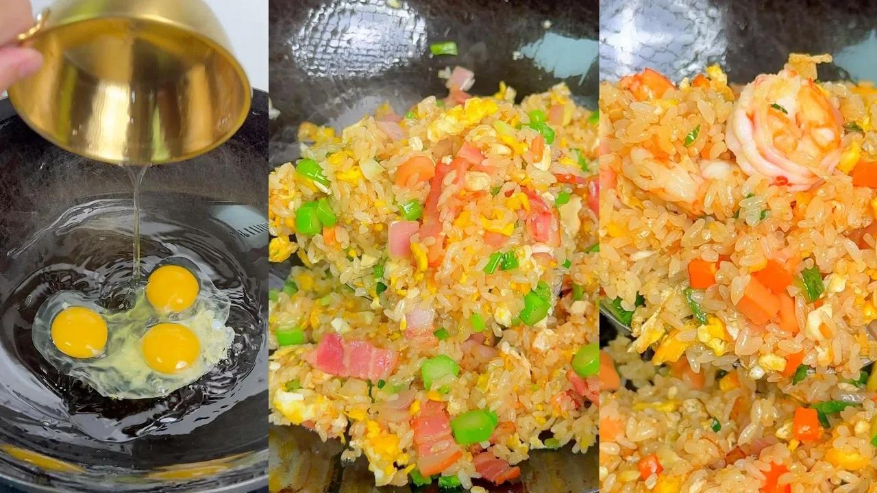 🔥 21 Ways to Cook Egg Fried Rice! So Tasty! 🍳🥢 #StreetFood #AsianFood # ...