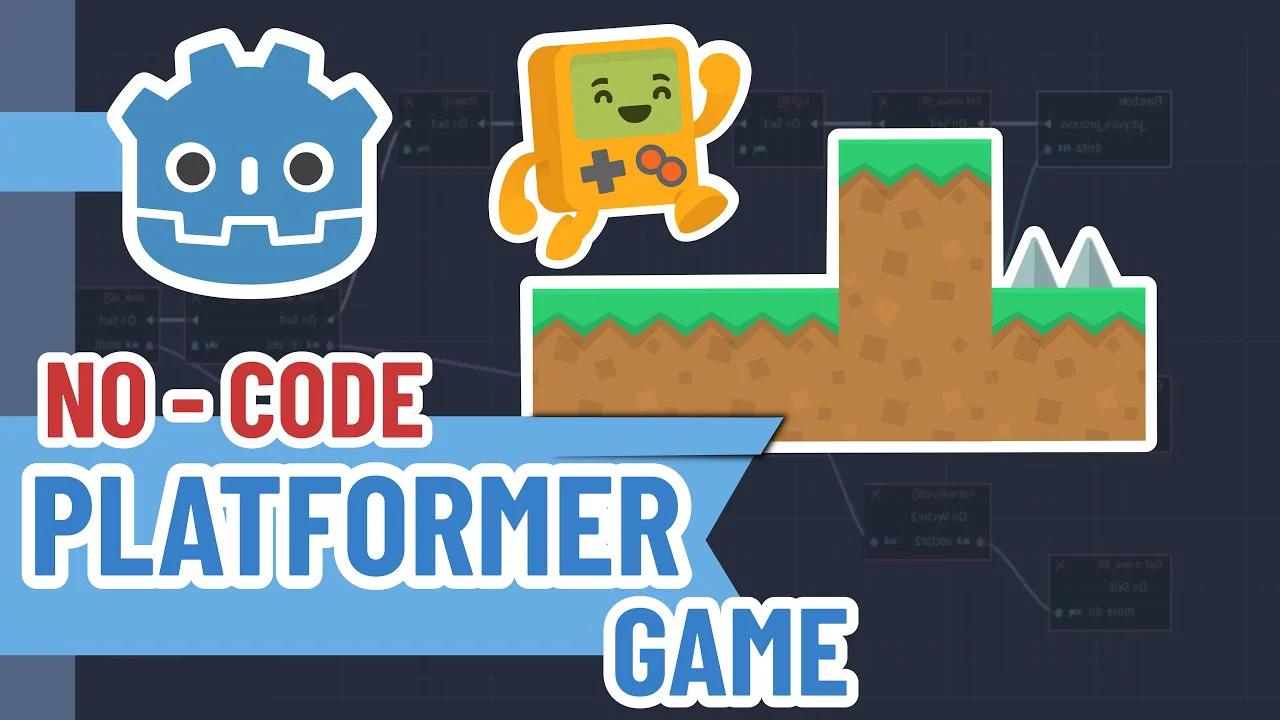 Make a 2d Platformer game WITHOUT CODE | Visual Scripting