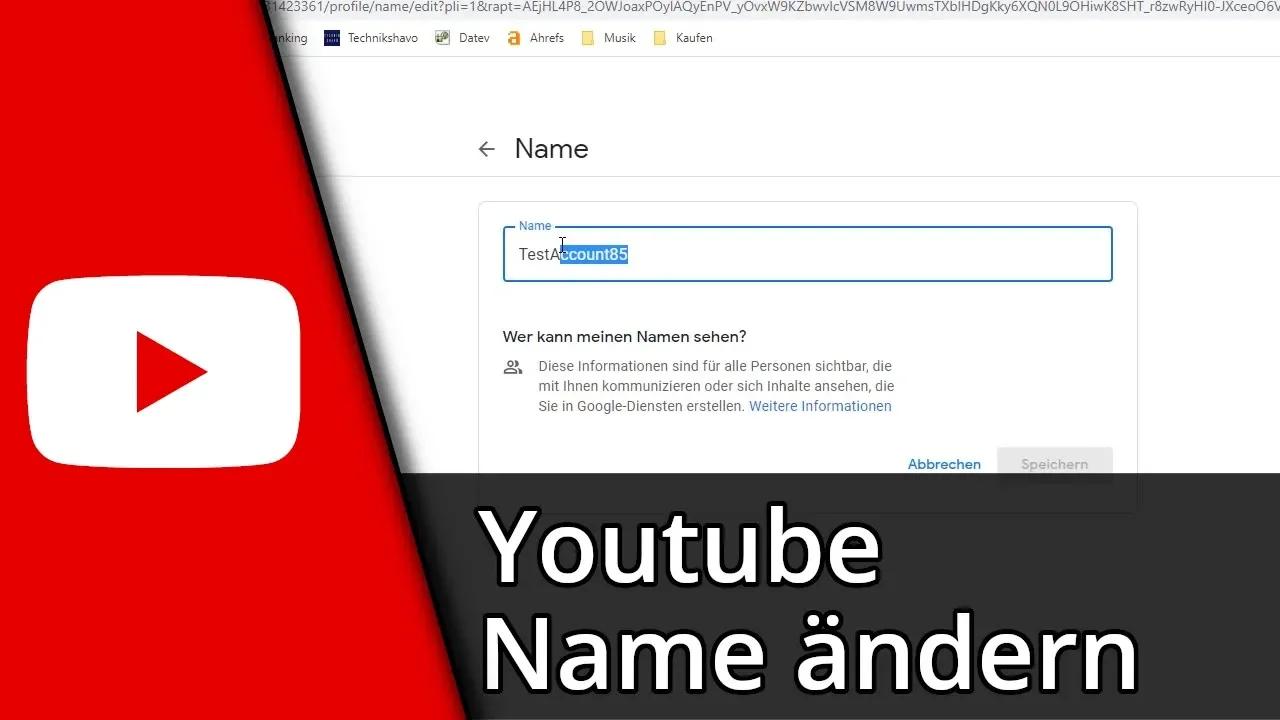 Youtube Name ändern | Youtube Kanalname ändern Tutorial