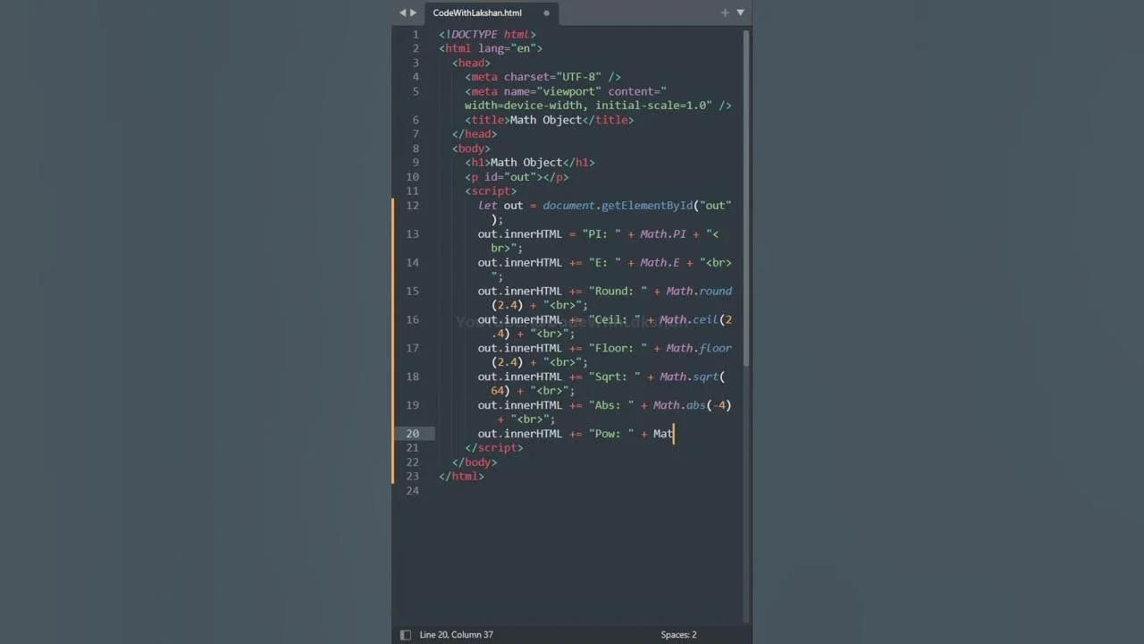 Math Object Functions Javascript 6418