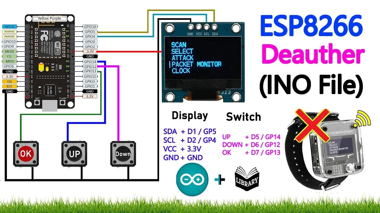 Install ESP8266 Deauther using Arduino IDE || OLED + INO File ... Install ESP8266 Deauther using Arduino IDE || OLED + INO File ...