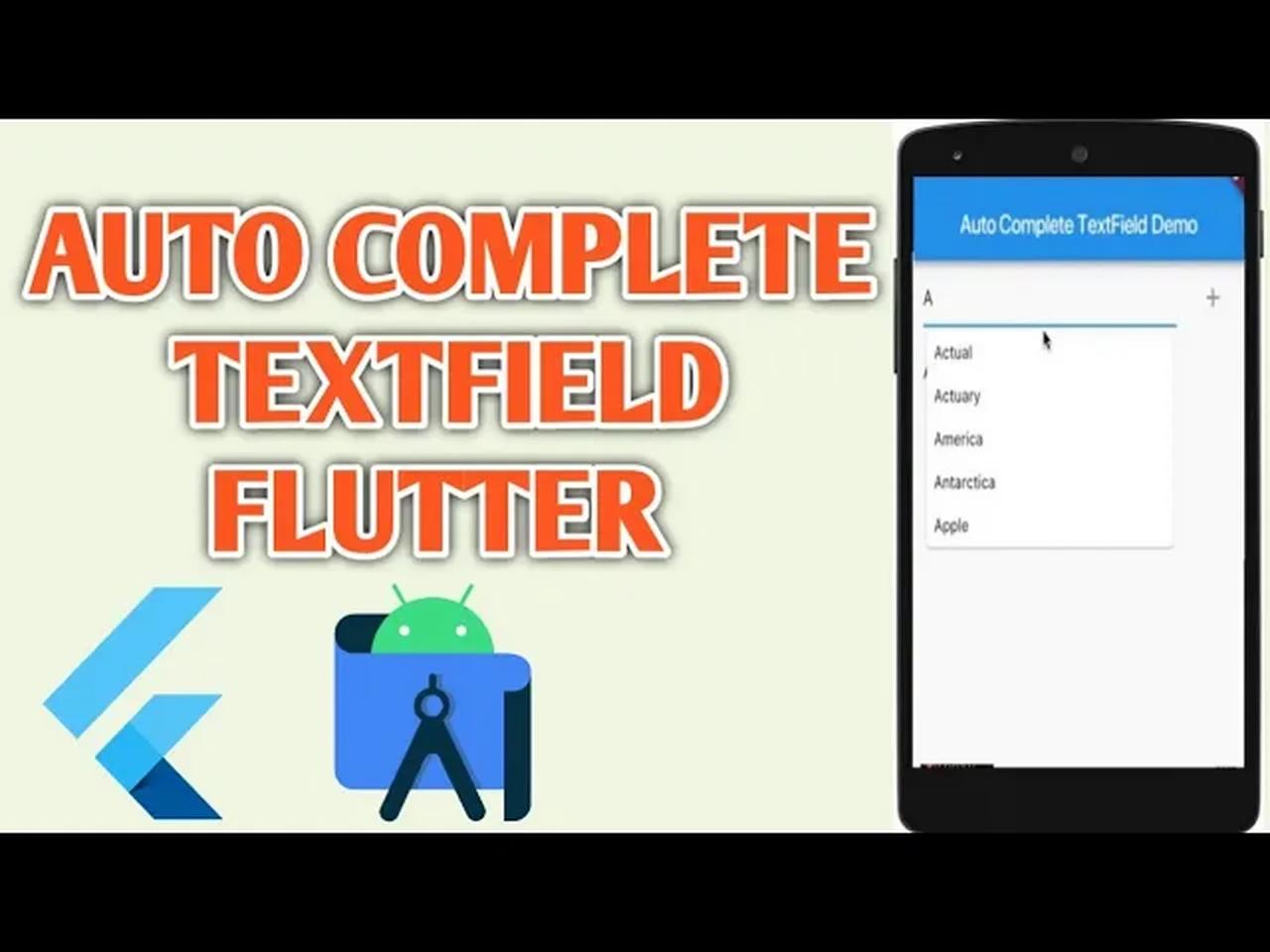 AutoComplete Widget Flutter | How to use AutoComplete TextField in Flutter