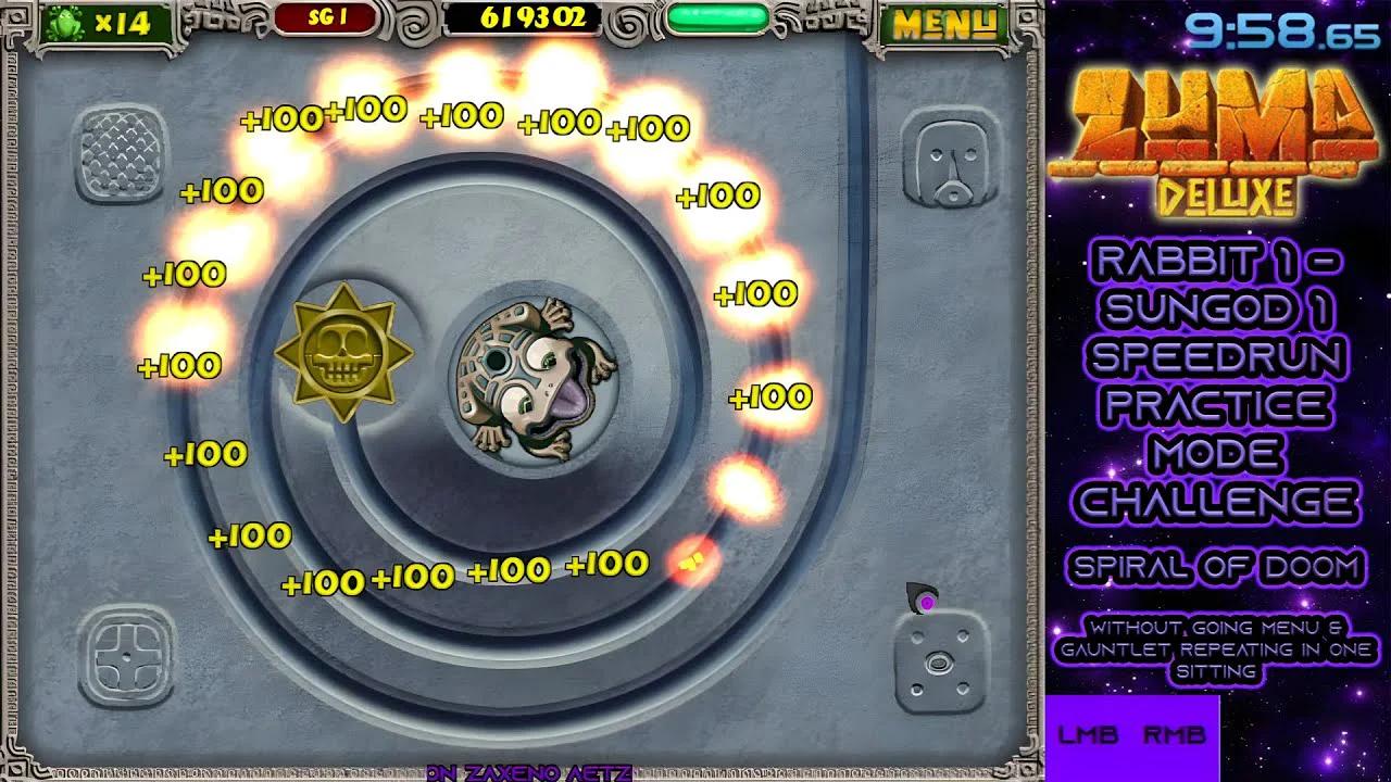 Zuma Deluxe | Rab 1 - SG 1 Practice 9:58.65 RT - Spiral of Doom [No ...