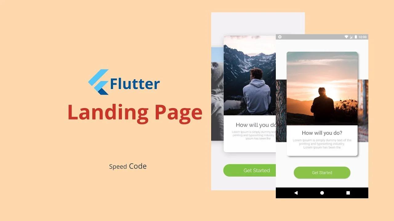 Flutter UI Design - App Landing Page - Speed Code