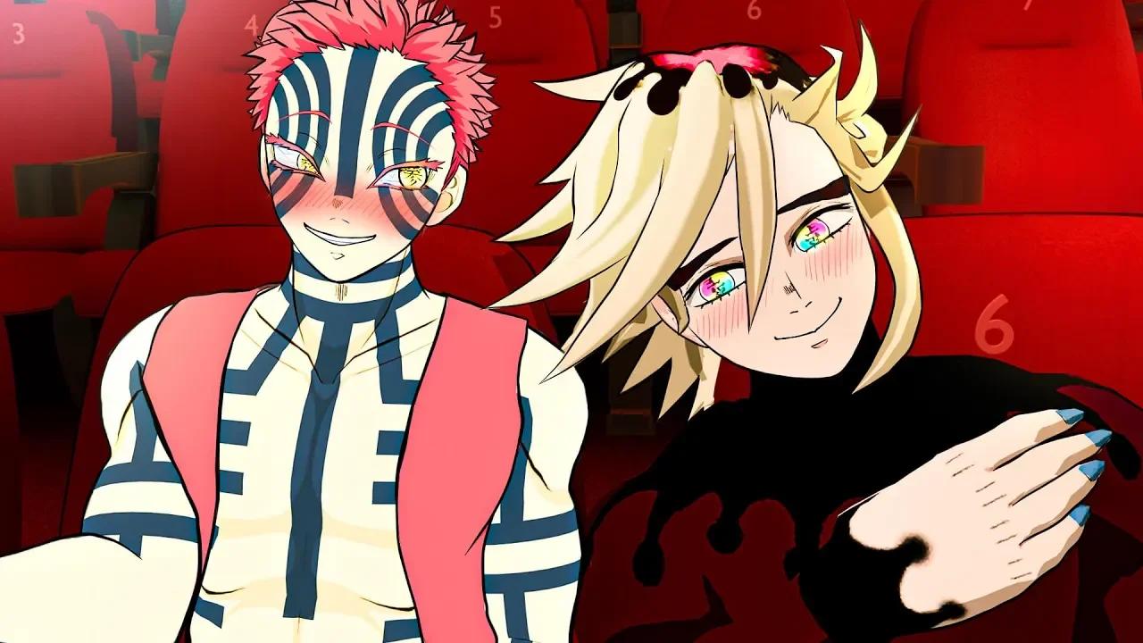 Akaza e Douma FORAM a um ENCONTRO no Cinema de Demon Slayer Vr
