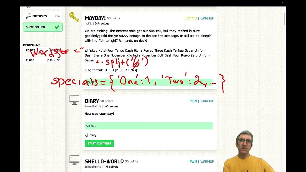 Practical Programming Practices; Decode an Alpha Bravo code using ...