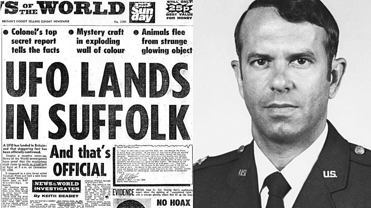 USAF Colonel Charles Halt audio tape recording during the UFO sightings ...
