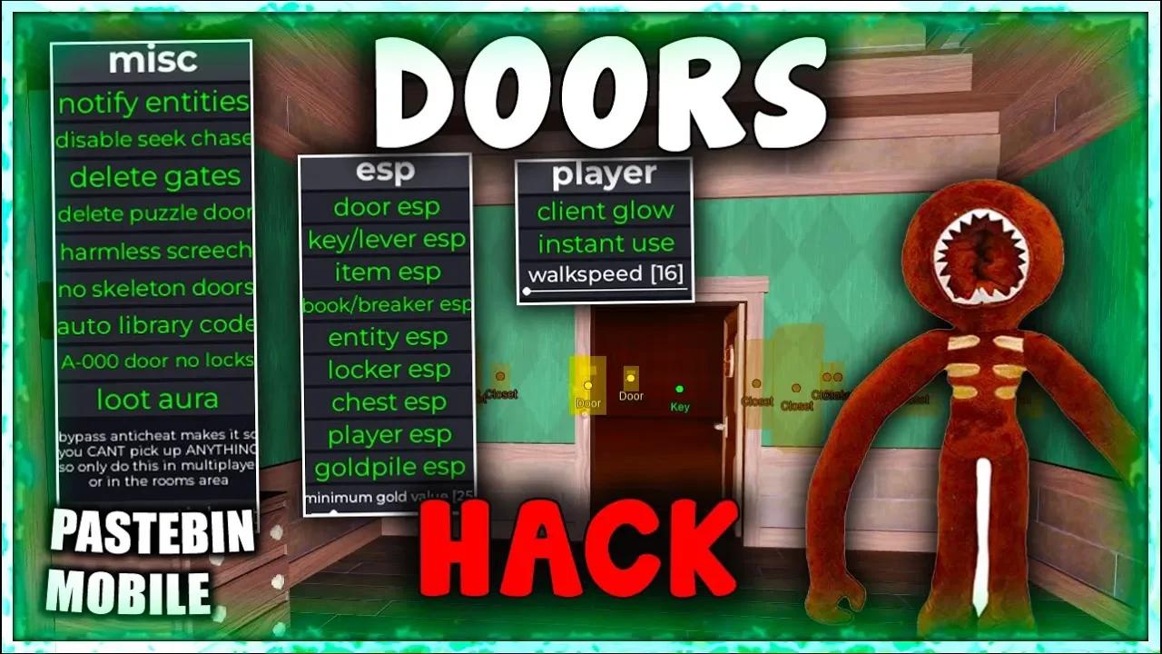 UPDATED Doors SCRIPT / HACK | SKIP DOORS, GOD MODE, COLLECT COINS & CRUCIFIX BLOCK (*PASTEBIN*)🚪👁️
