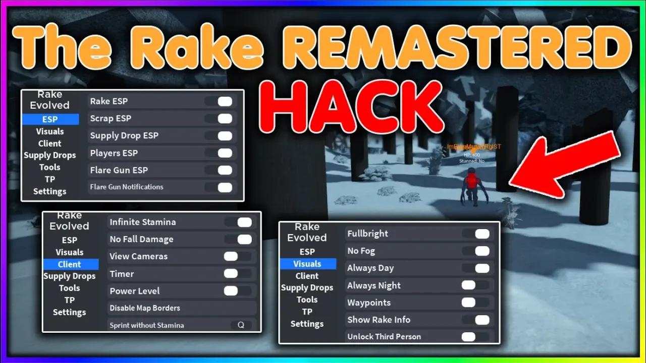 Roblox The Rake REMASTERED Script Hack 📥🔥(ESP, INFINITE SCRAP, TELEPORT + MORE!) | *PASTEBIN*