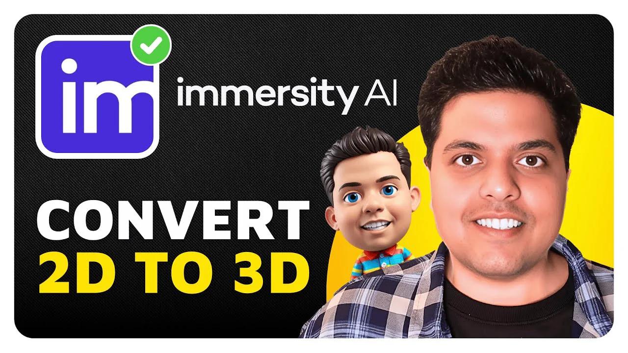How to Convert Image To 3D Animation with AI (Immersity AI Tutorial)