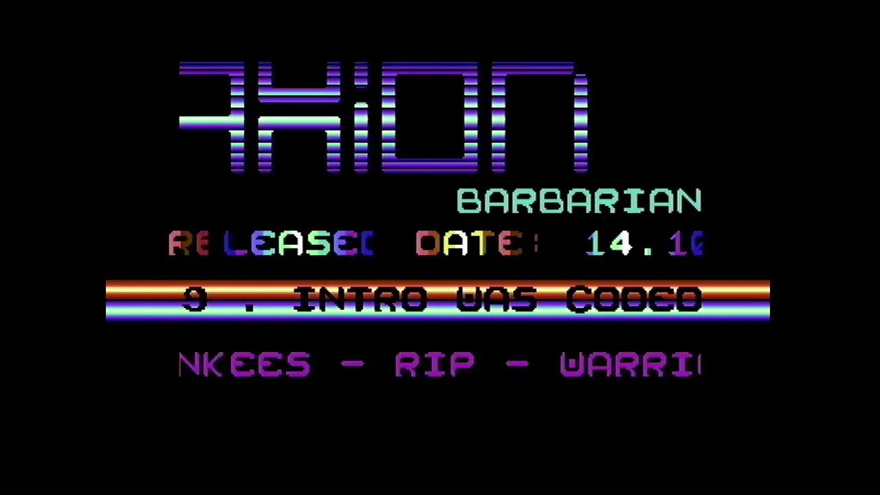 Commodore 64 demo: Axion - Barbarian II cracktro (1988)