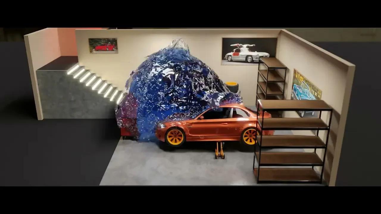 Molecular Script Fluid Particles Mantaflow Physics Simulation - Blender