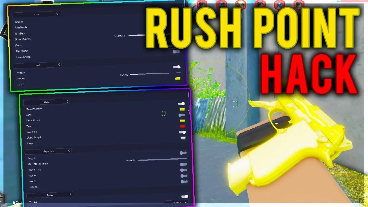 ROBLOX RUSH HACK GUI SCRIPT 🔥 AIMLOCK, CREDITS & MORE! WORKING