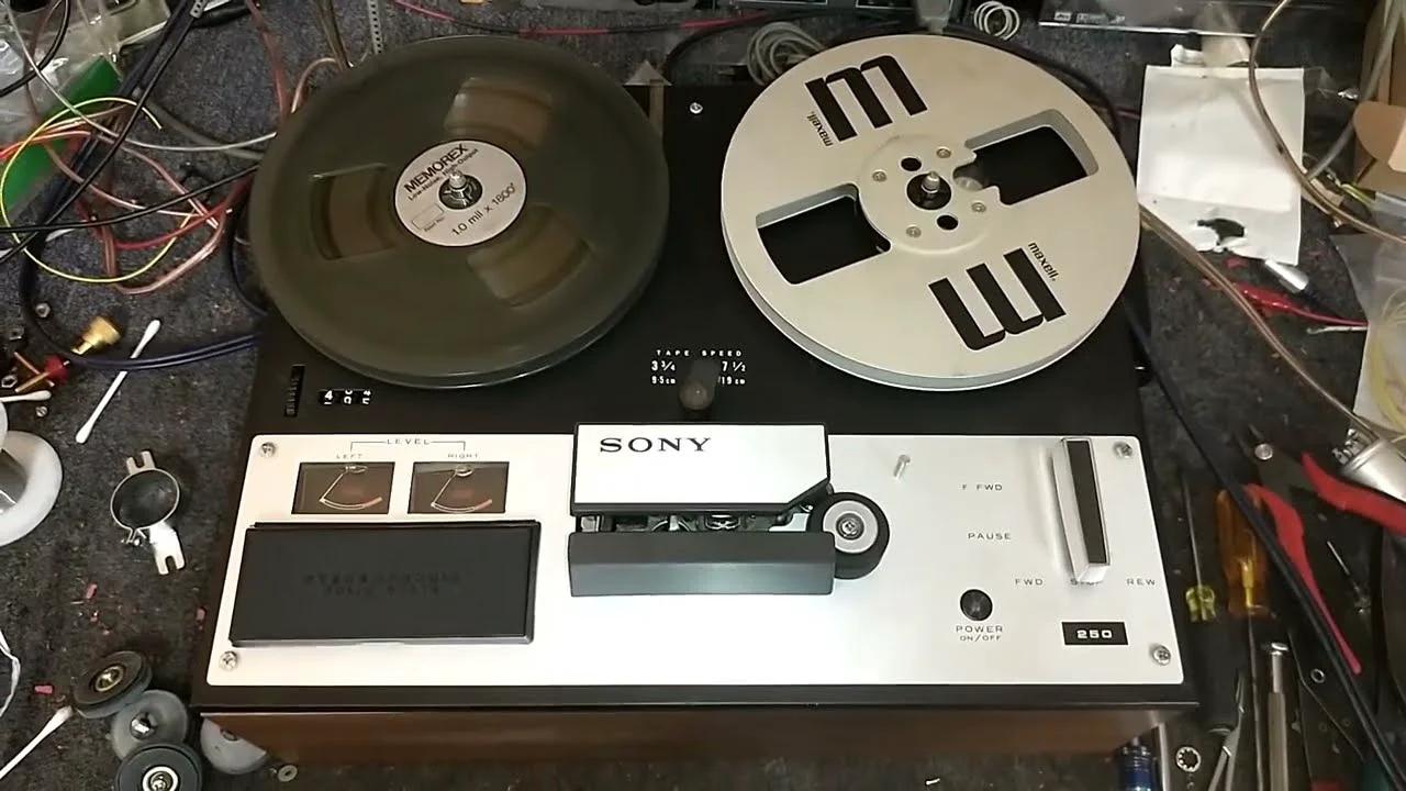 Quick repair of a 1968 Sony TC-250 Reel to reel. slow, channel out, and ...