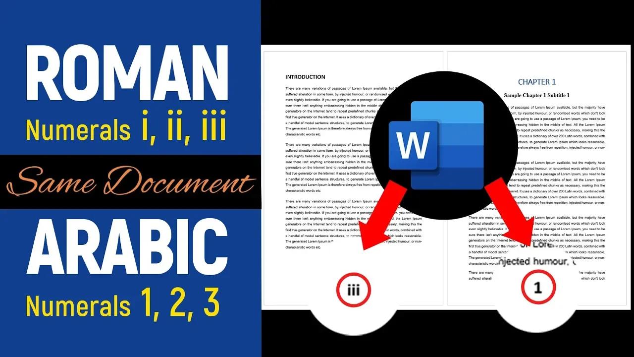 Using Both Roman & Arabic Numerals as Page Numbers in the Same Word ...