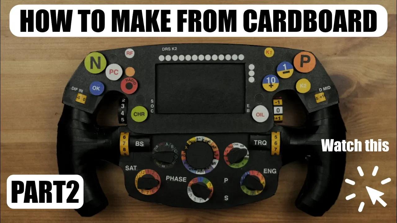 How to make a FERRARI SF-24 STEERING WHEEL from cardboard DIY PART 2 ...