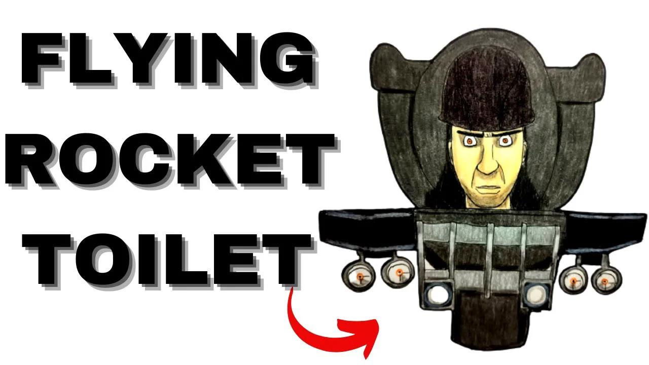 Cómo DIBUJAR al🚀TOILET ROCKET VOLADOR de los SKIBIDI TOILET / How to DRAW FLYING ROCKET TOILET