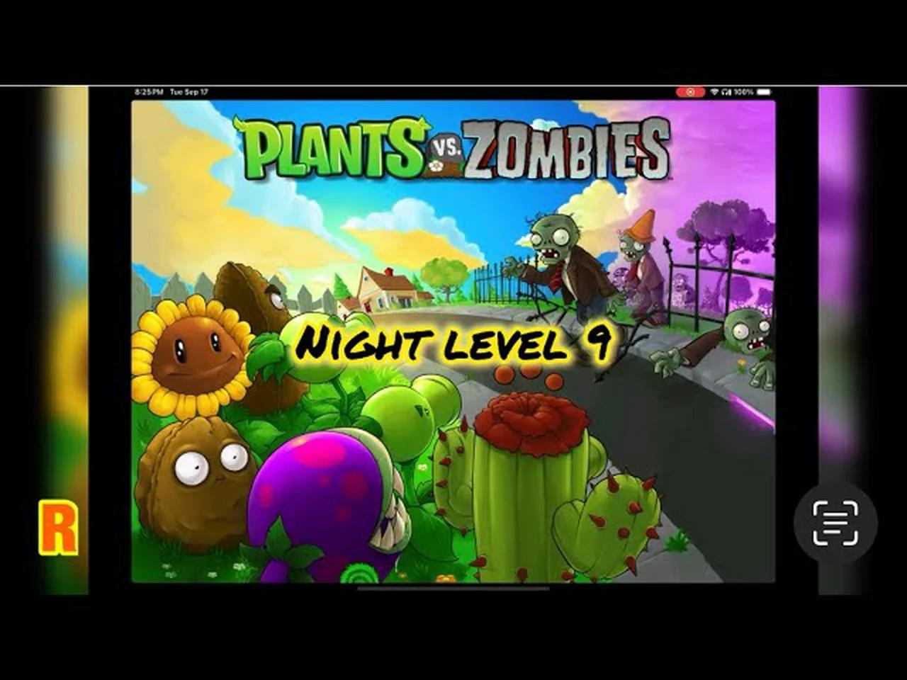 Plants vs Zombies- Night Level 9