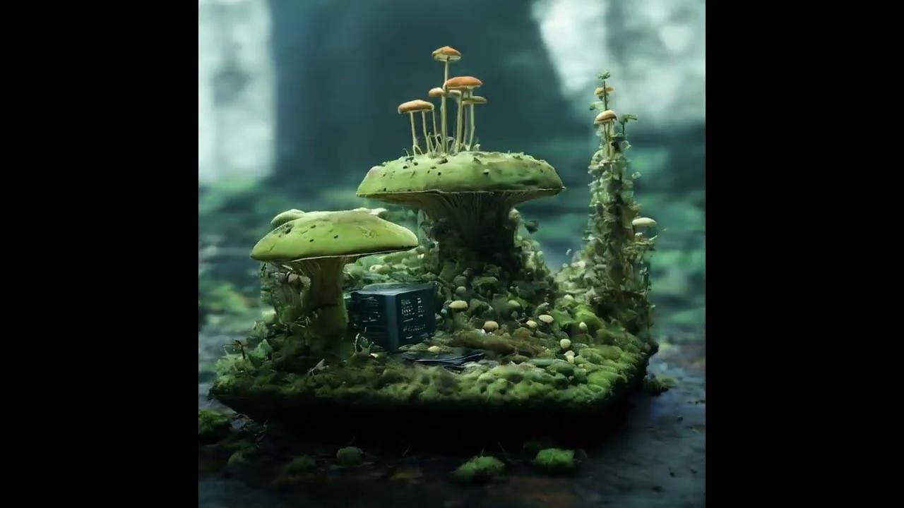 🍄🌿🦠 Mushroom, Moss, and Slime Mold Computer Creation #animation # ...