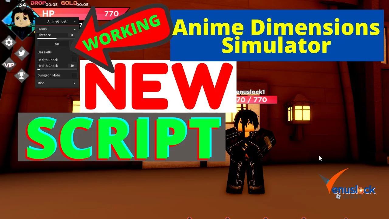 New Anime Dimensions Simulator Script | Dungeon Auto Farm, Roblox GUI ...