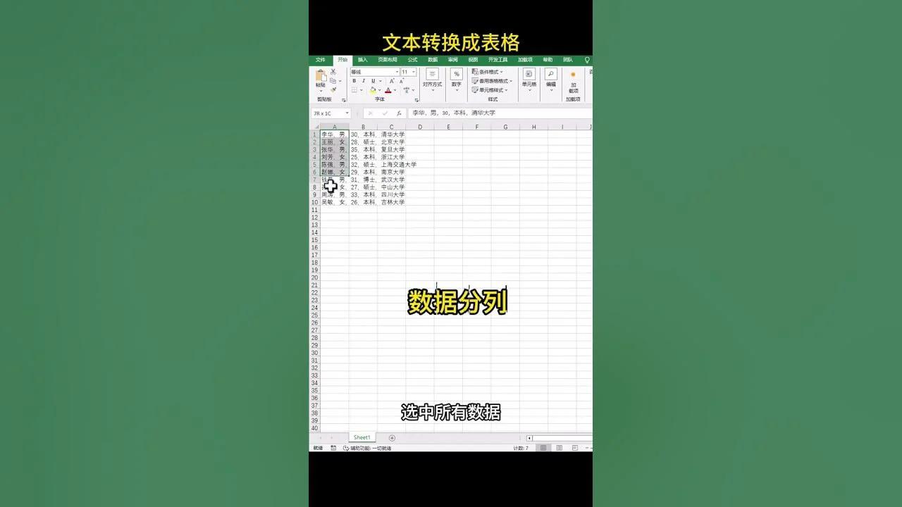 文字轉換成Excel表格 ️ Convert text into Excel spreadsheets
