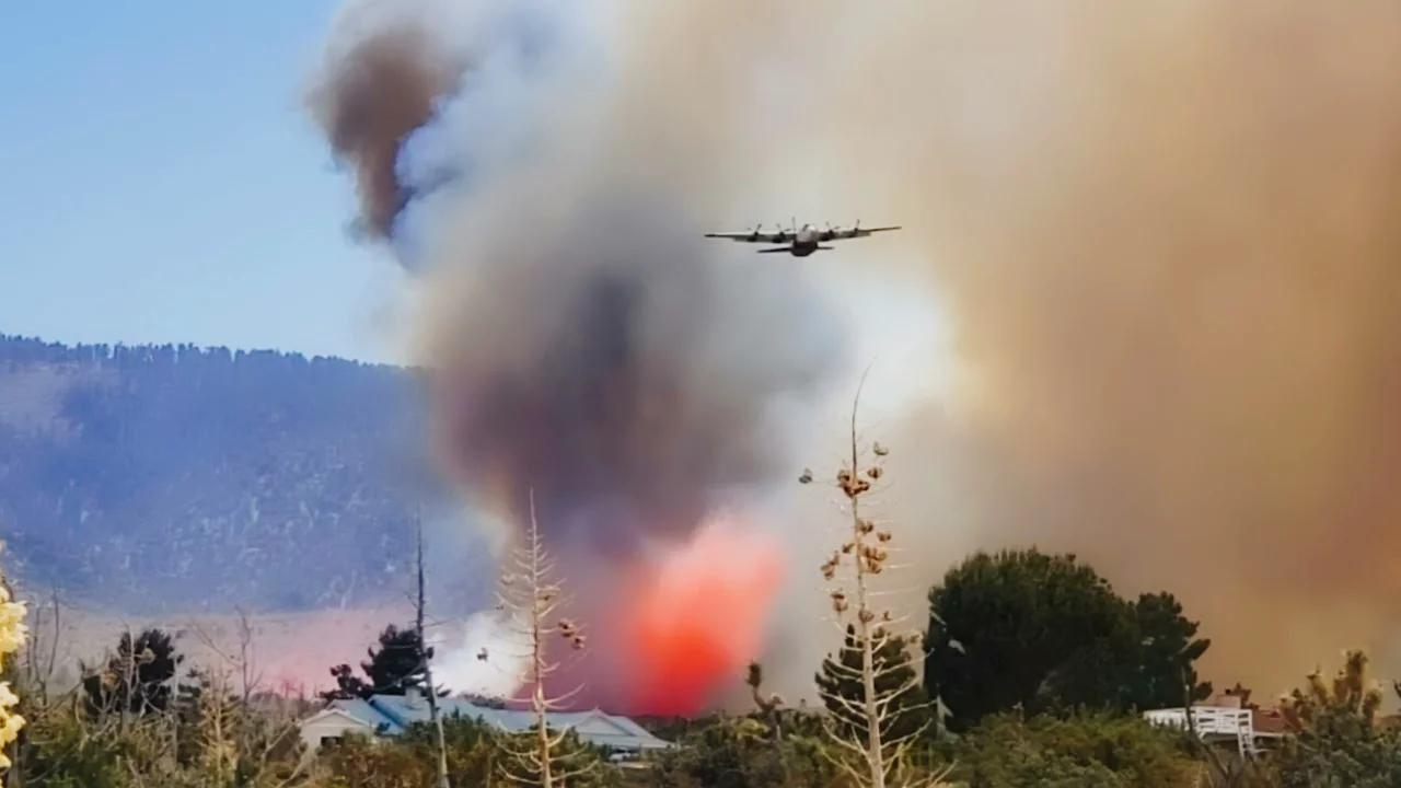 The aftermath of a California Wildfire The Pine Fire from a residents ...