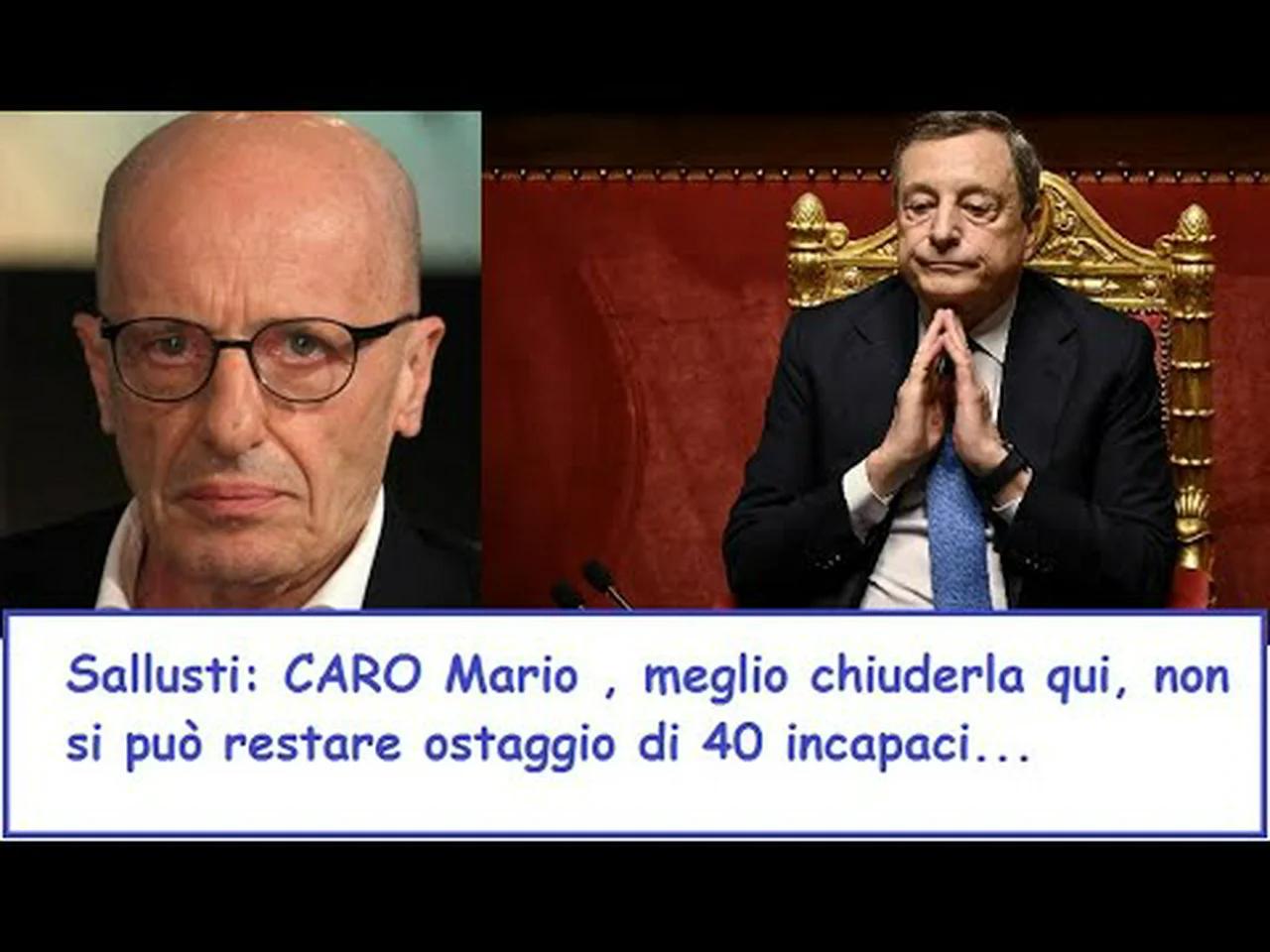Sallusti: CARO Mario meglio chiuderla qui, non si può restare ostaggio ...