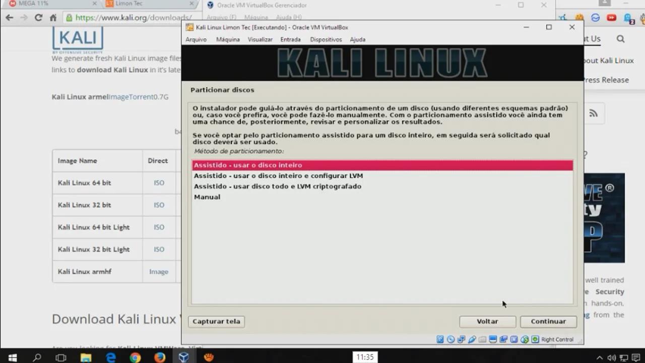 Como instalar Kali Linux em máquina virtual (Virtual Box)