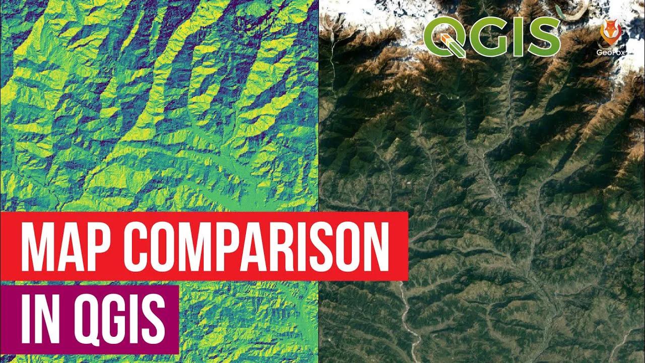 How To Create Comparison Map In QGIS || Side By Side Comparison Map ...