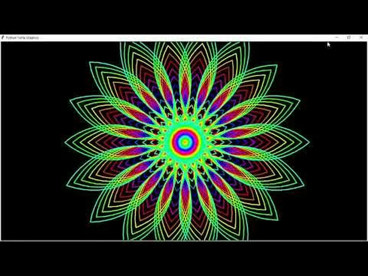 Python Tutorial How To Create Flower Design Using Python