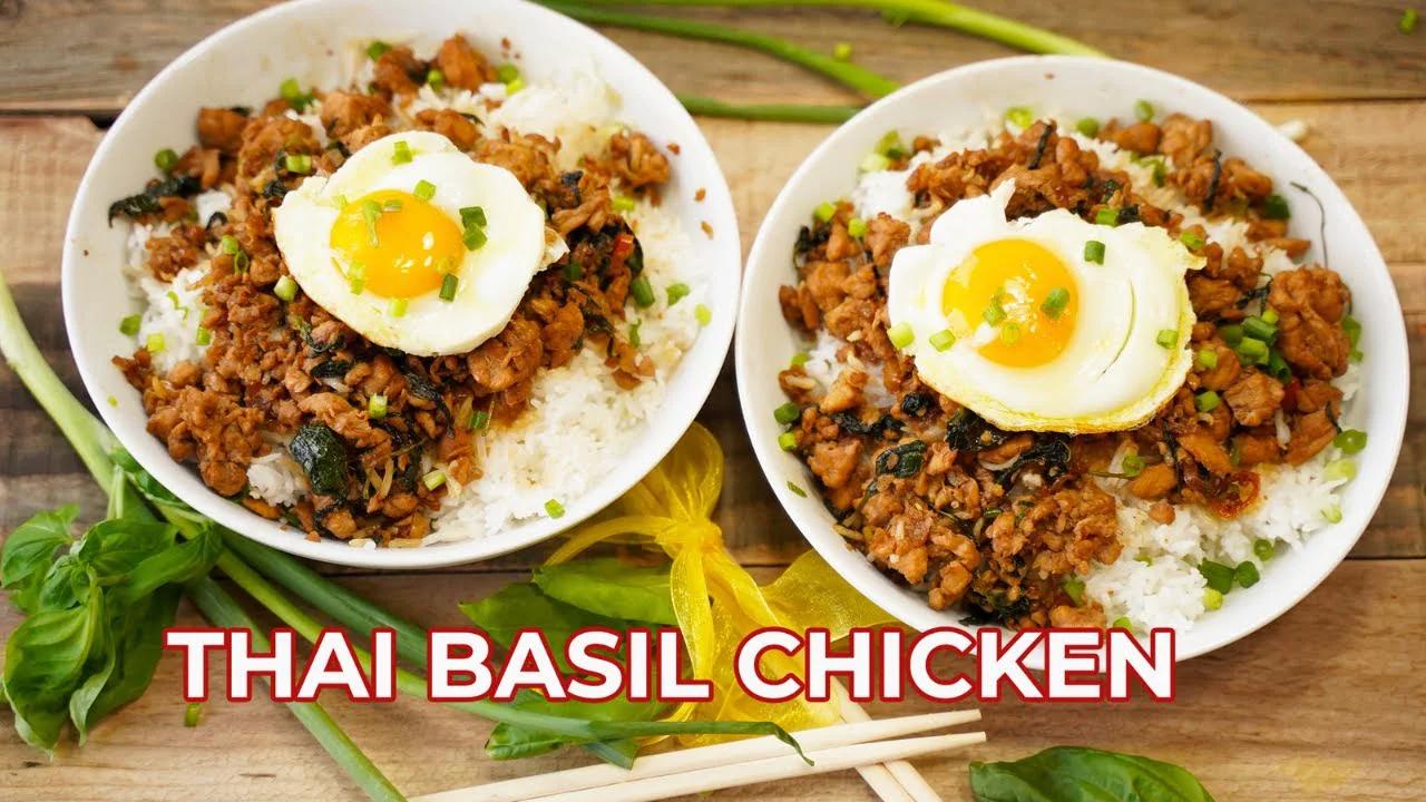 How to make Thai Basil Chicken in 15 minutes | Thai Chicken Stir Fry ...