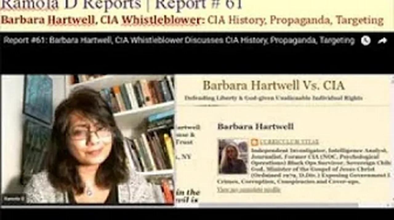 Report #61: Barbara Hartwell, CIA Whistleblower Discusses CIA History ...
