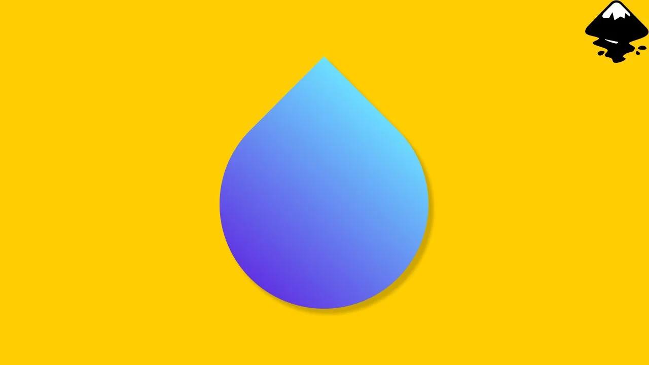 Water drop icon in Inkscape
