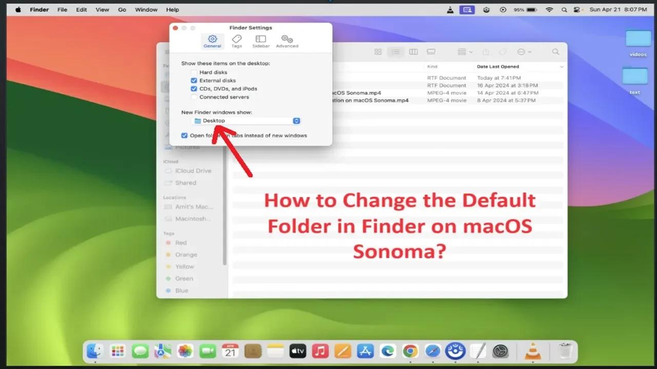 How to Change the Default Folder in Finder on macOS Sonoma?
