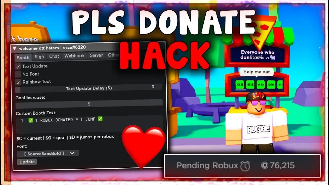 The *BEST* Pls Donate Script / Hack | Easy Robux Auto Farm GUI ...
