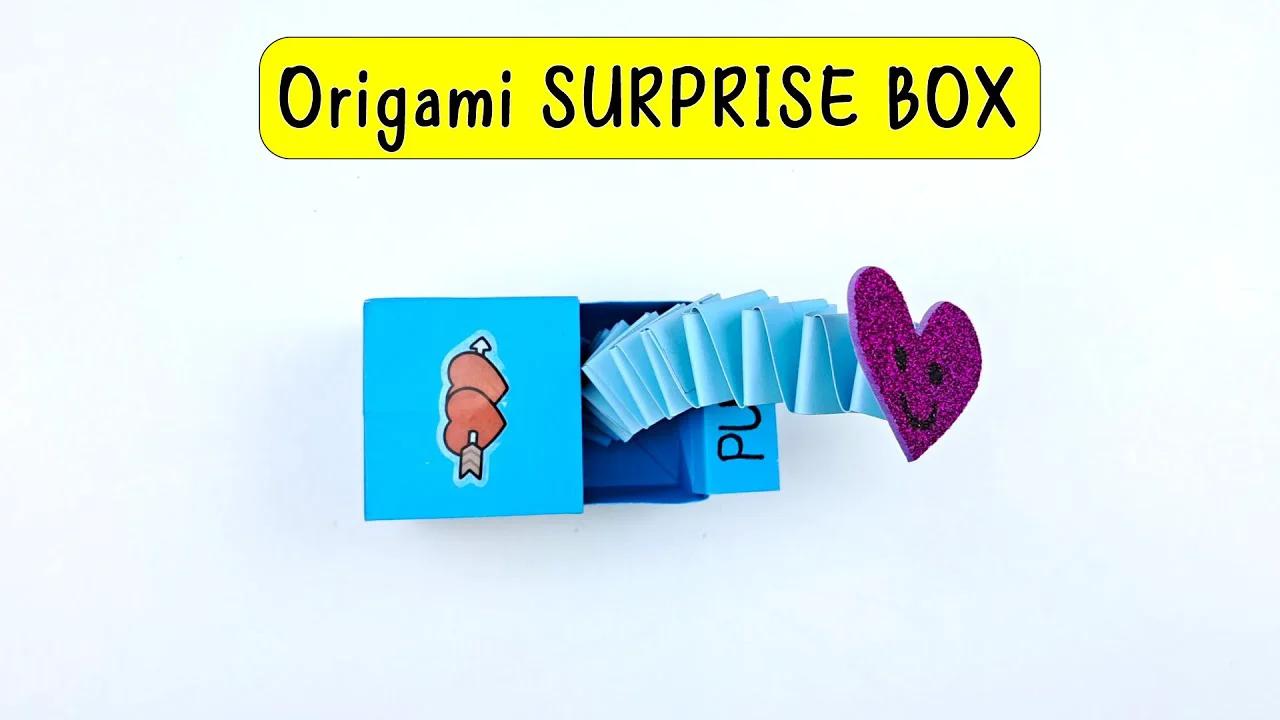 How to Make Origami Surprise Box/DIY Origami Easy Paper