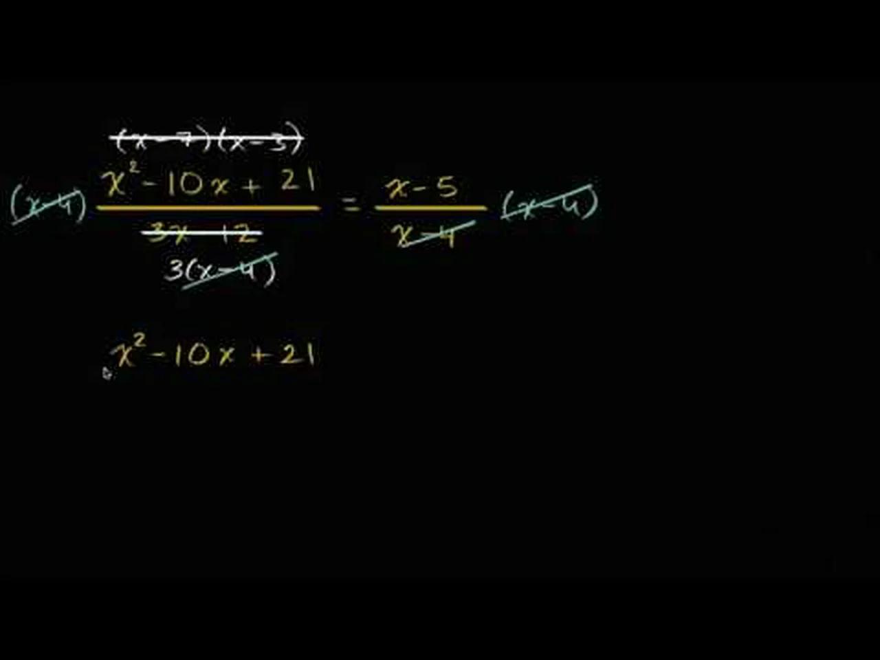 Equations with rational expressions | Mathematics III | High School ...