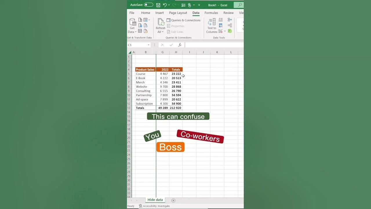 How to hide data with grouping in Excel #technicalbuddy