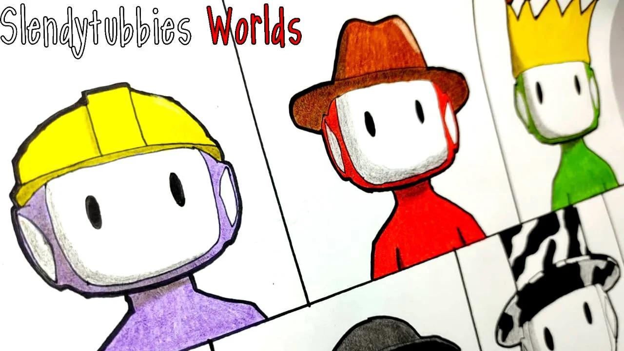 DIBUJO todos los😃TELETUBBIES de SLENDYTUBBIES WORLDS / DRAWING ...