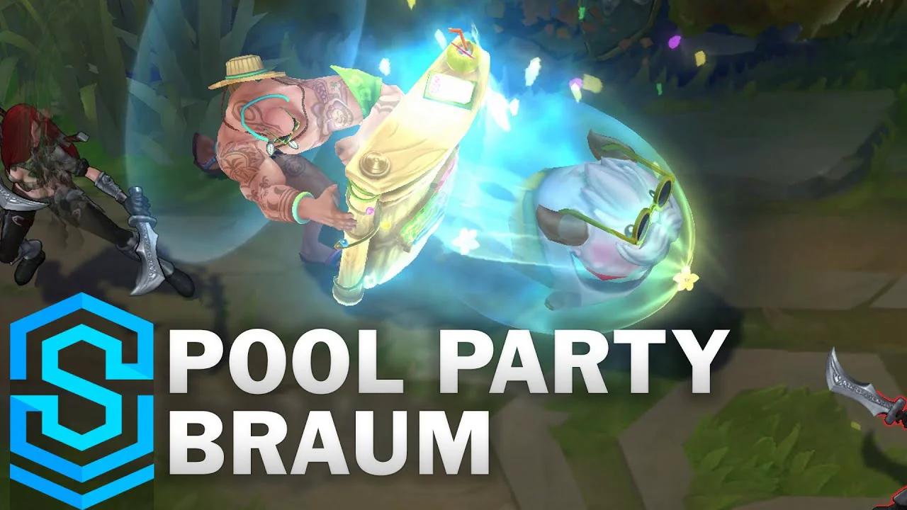 Pool Party Braum Skin Spotlight - Pre-Release - League of Legends