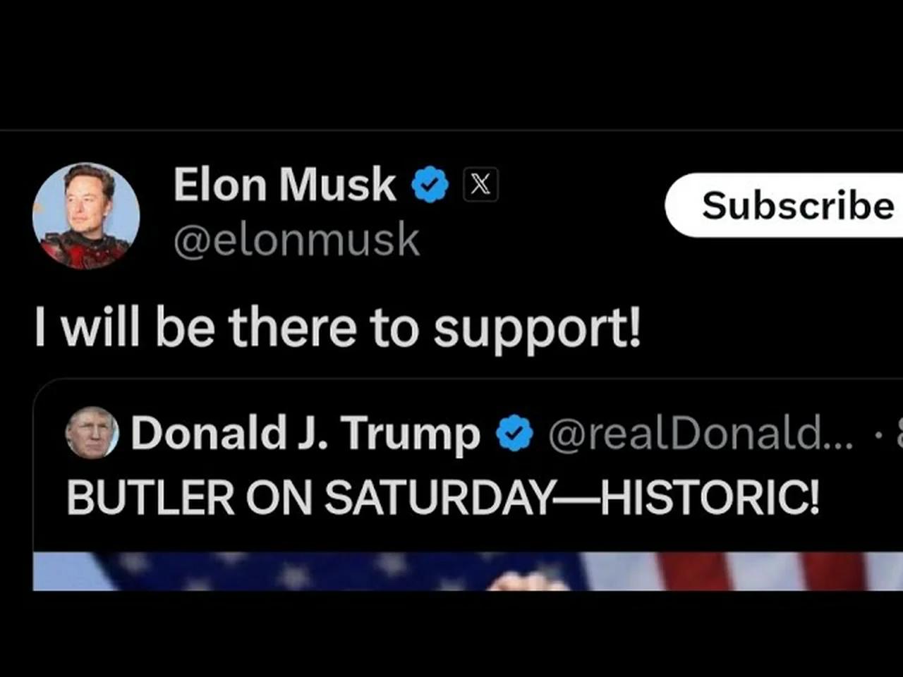 Elon Musk Joining President Trump in Butler, Pennsylvania!