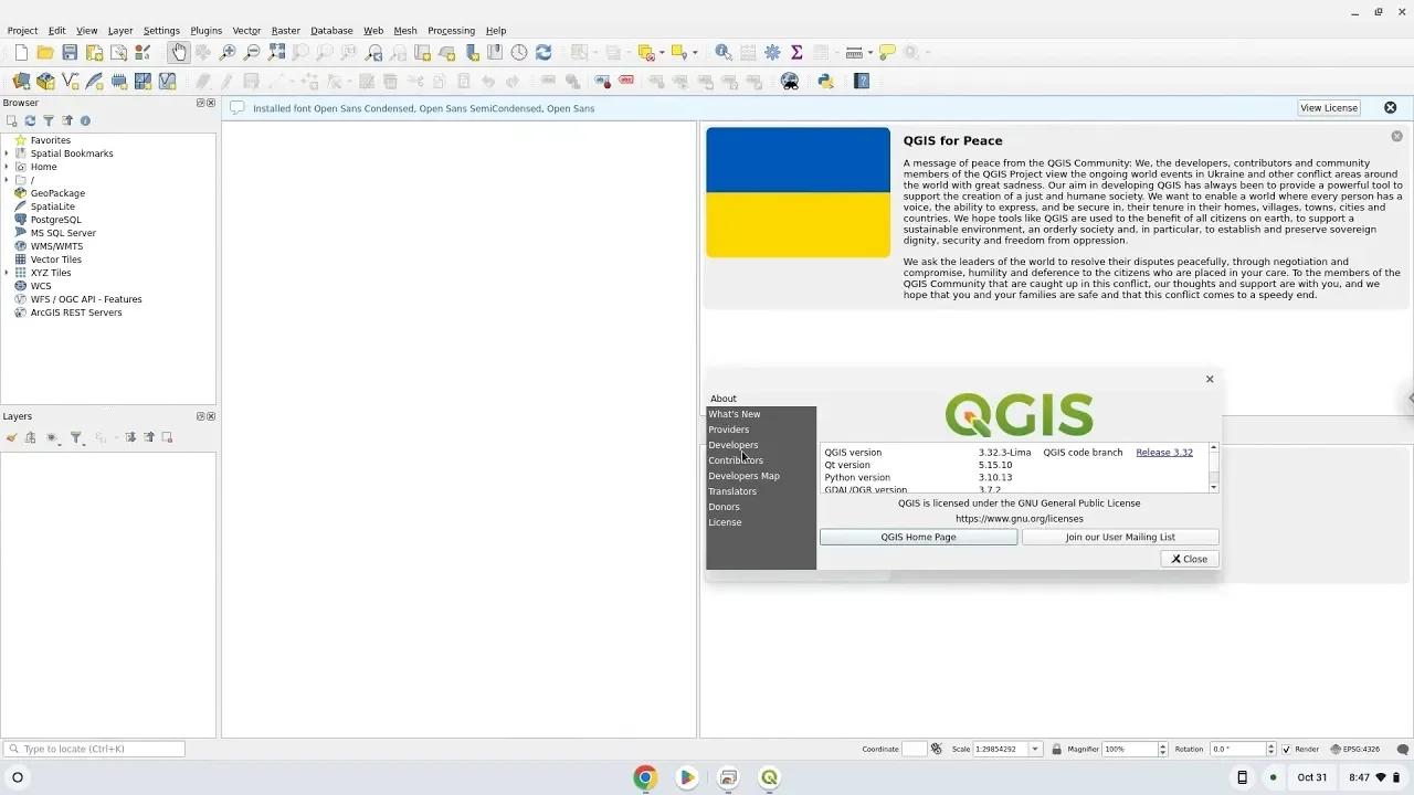 How to install QGIS Desktop on a Chromebook