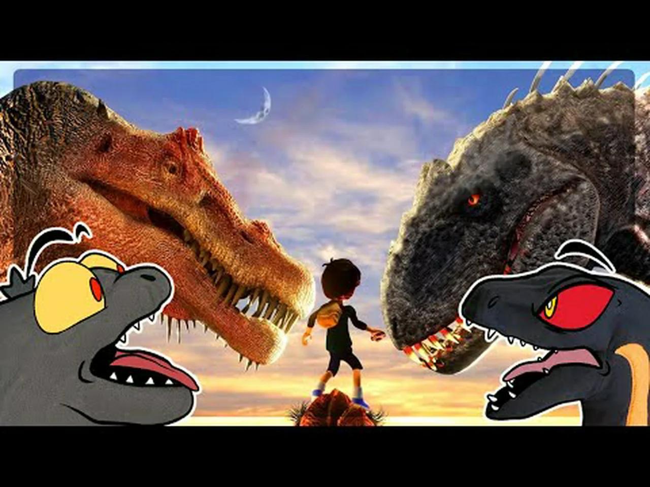 Godzilla & Indoraptor React to Spinosaurus Vs Indominus Rex | Animated ...